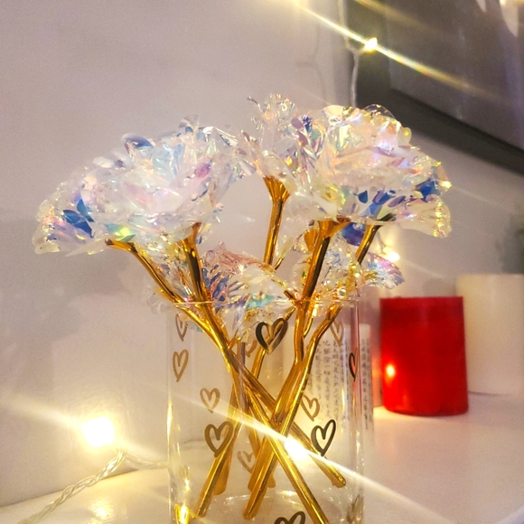 Accents | Translucent Gold Stem Roses Set Of 5 | Poshmark